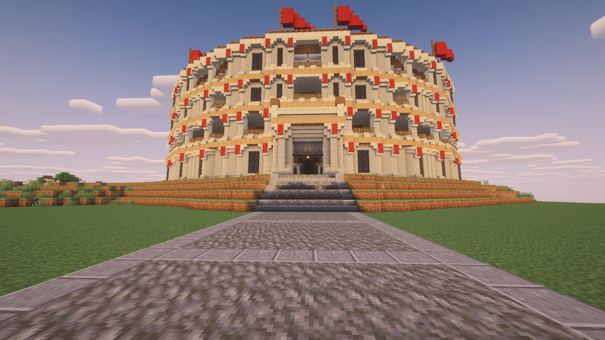 Roman Colosseum with areas to store mobs | PhantomMarket